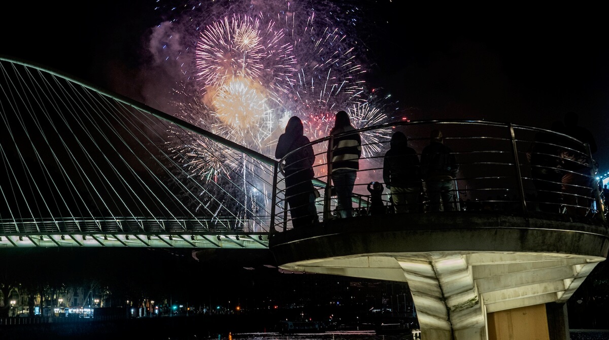 Así serán los fuegos artificiales de la Aste Nagusia de Bilbao 2024